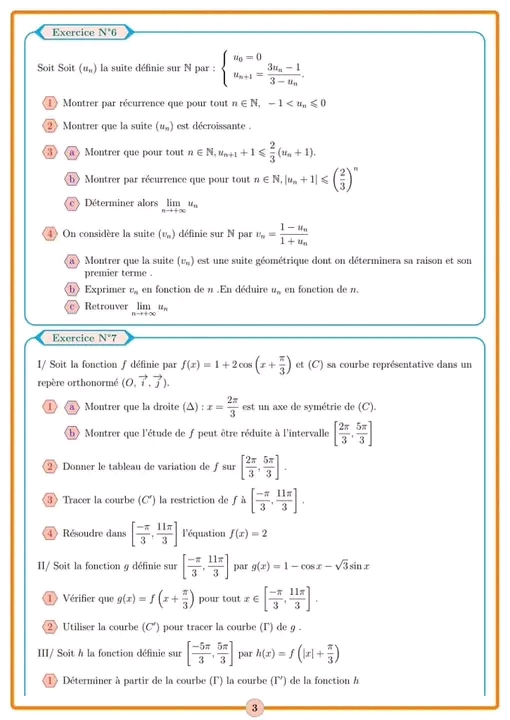 3 ème Sc expérimentales Math
