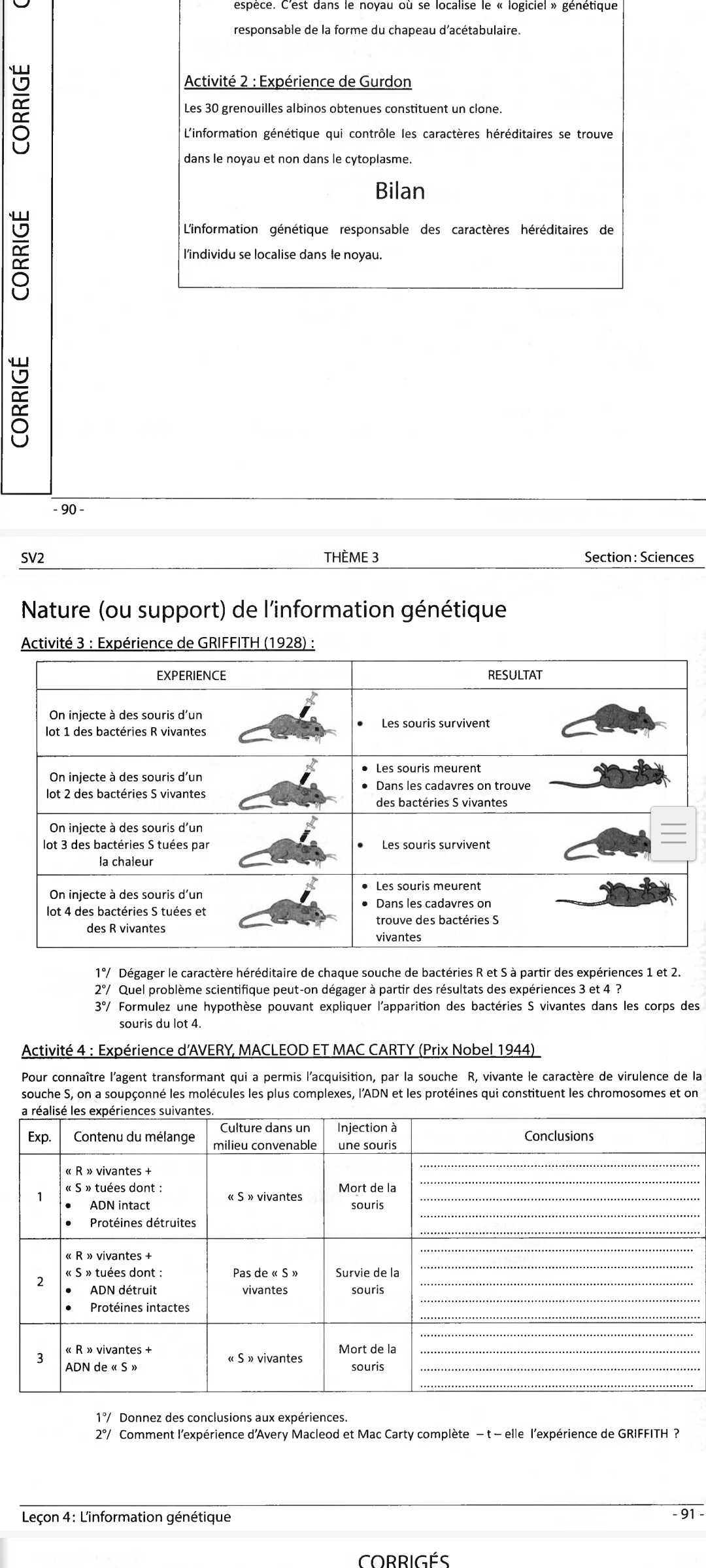 2 ème Sciences Sciences SVT