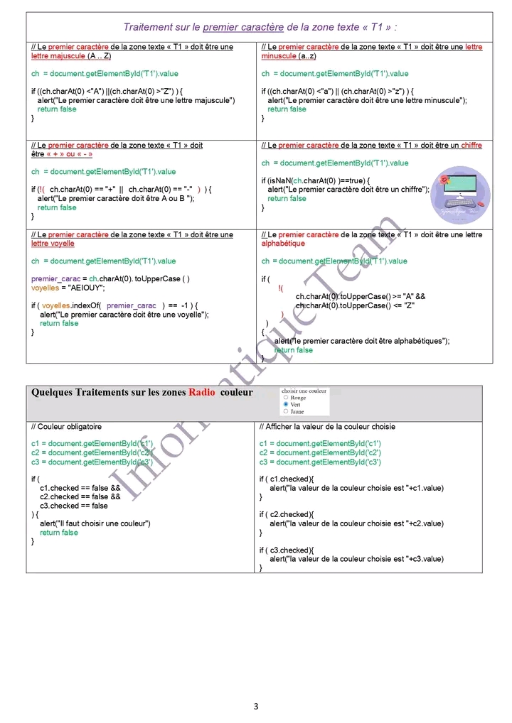 Bac Sc de l'informatique Algorithme et programmation