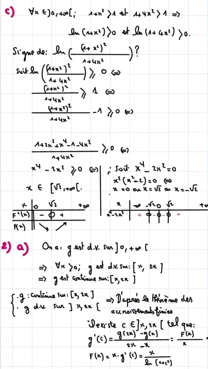 Bac math Math Ex. Corrigé bac. Math. ln+integrale+acc. Finis. 🆗💪