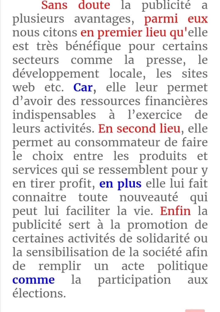 1ère année secondaire Français-Prodution écrite