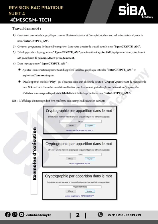 Bac Technique Informatique-Révision Informatique