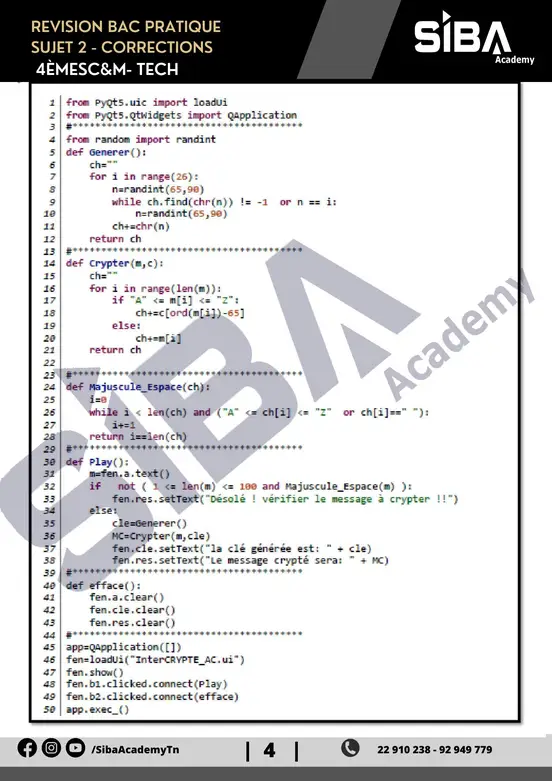 Bac Technique Informatique