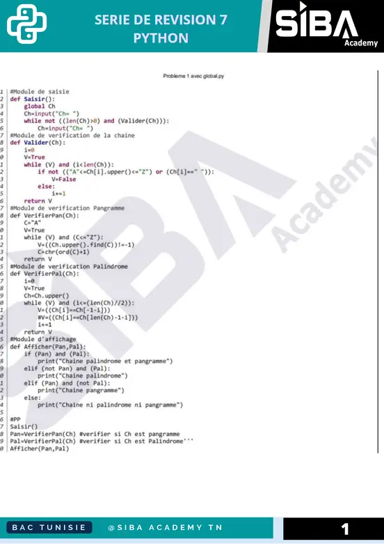 Bac Technique Informatique