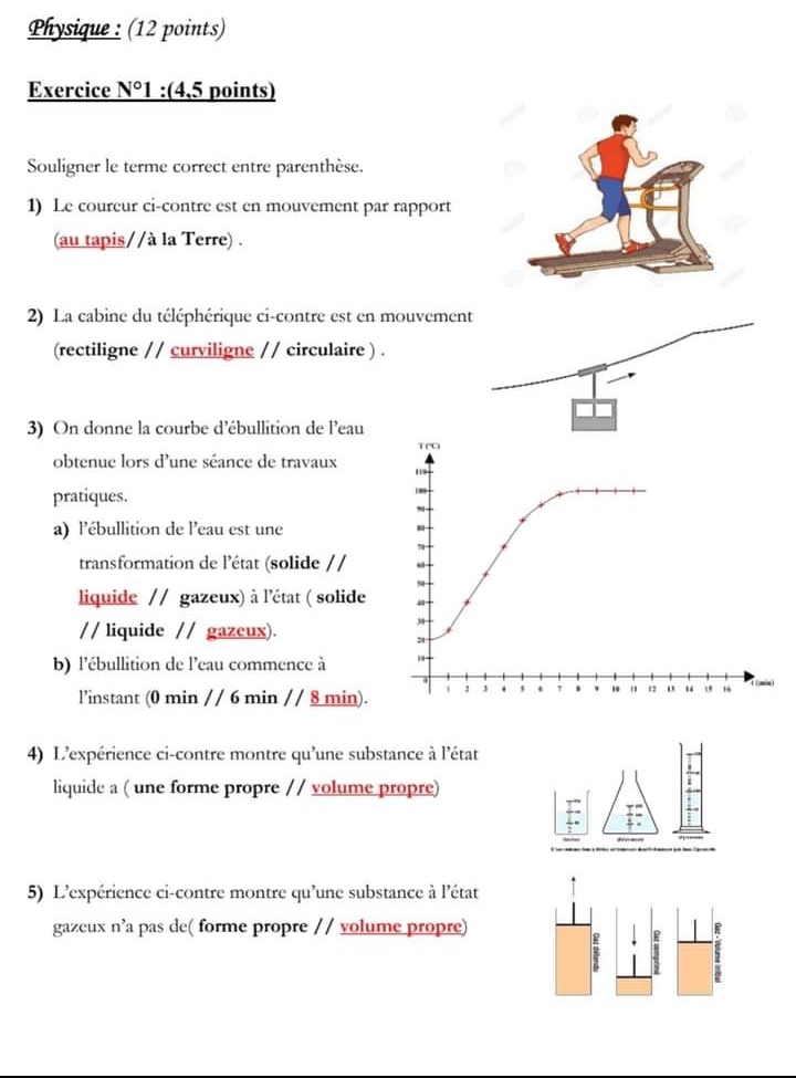 1ère année secondaire Physique-Le mouvement