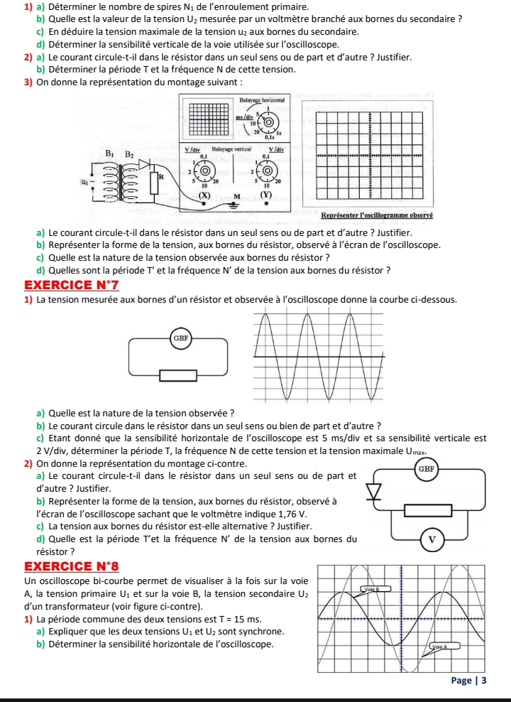 2 ème Sciences Physique-Le courant alternatif