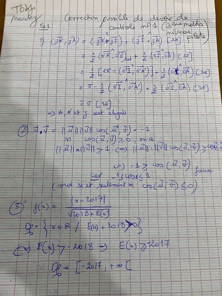 3 ème Mathématiques