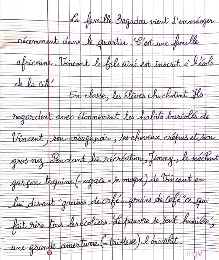 سنة خامسة إبتدائي Français 5ème année module 3 production écrite