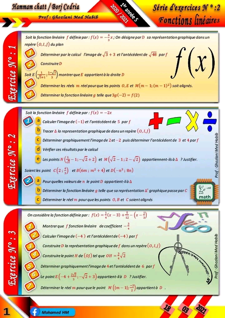 1ère année secondaire Math 🎋🍁** 1er Année Secondaire **🍁🎋