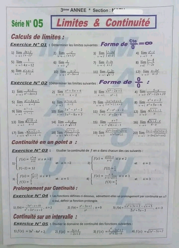 3 ème Sc expérimentales Math Ci-joint :👇 3ème science 3éme Maths.... 😁 ...