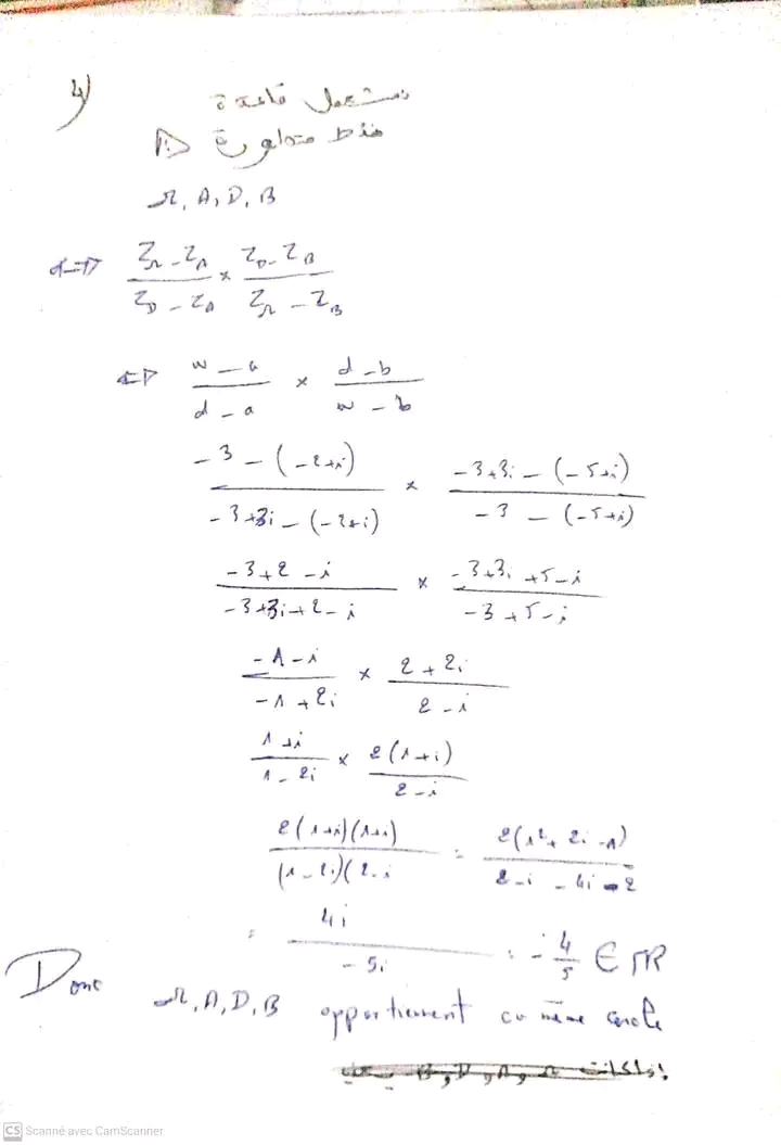Bac math Math Nombres complexes exercices corrigés