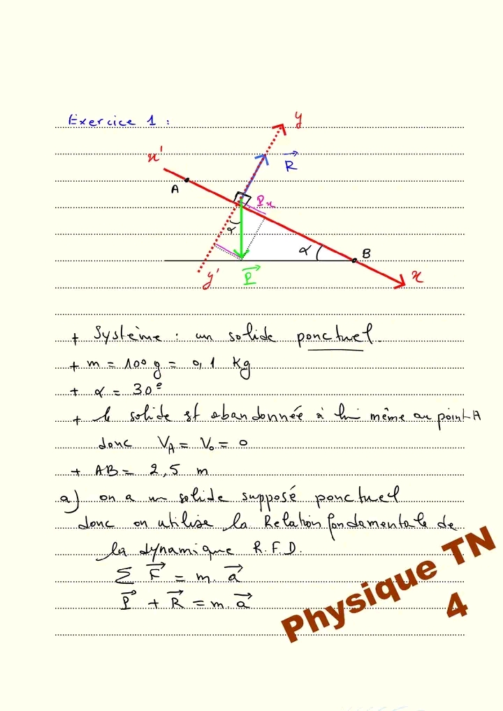 3 ème Sc expérimentales Physique-Exercices Physique