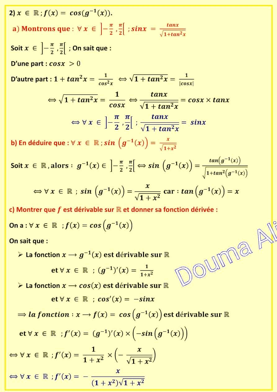 3 ème Mathématiques Corrige dun exercice