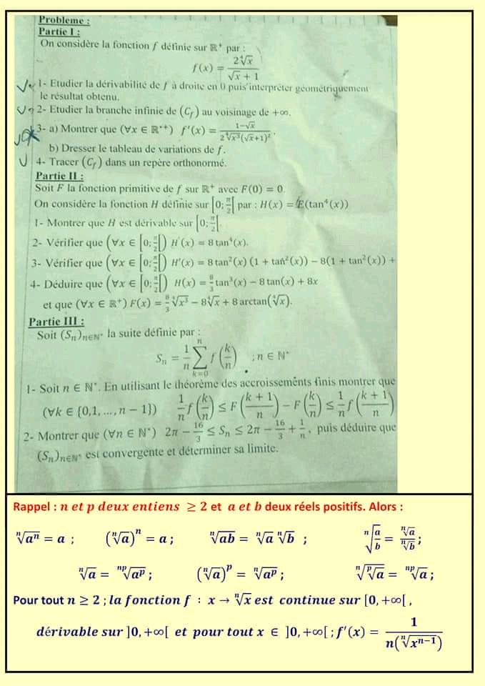 3 ème Mathématiques correction probleme 3 eme math