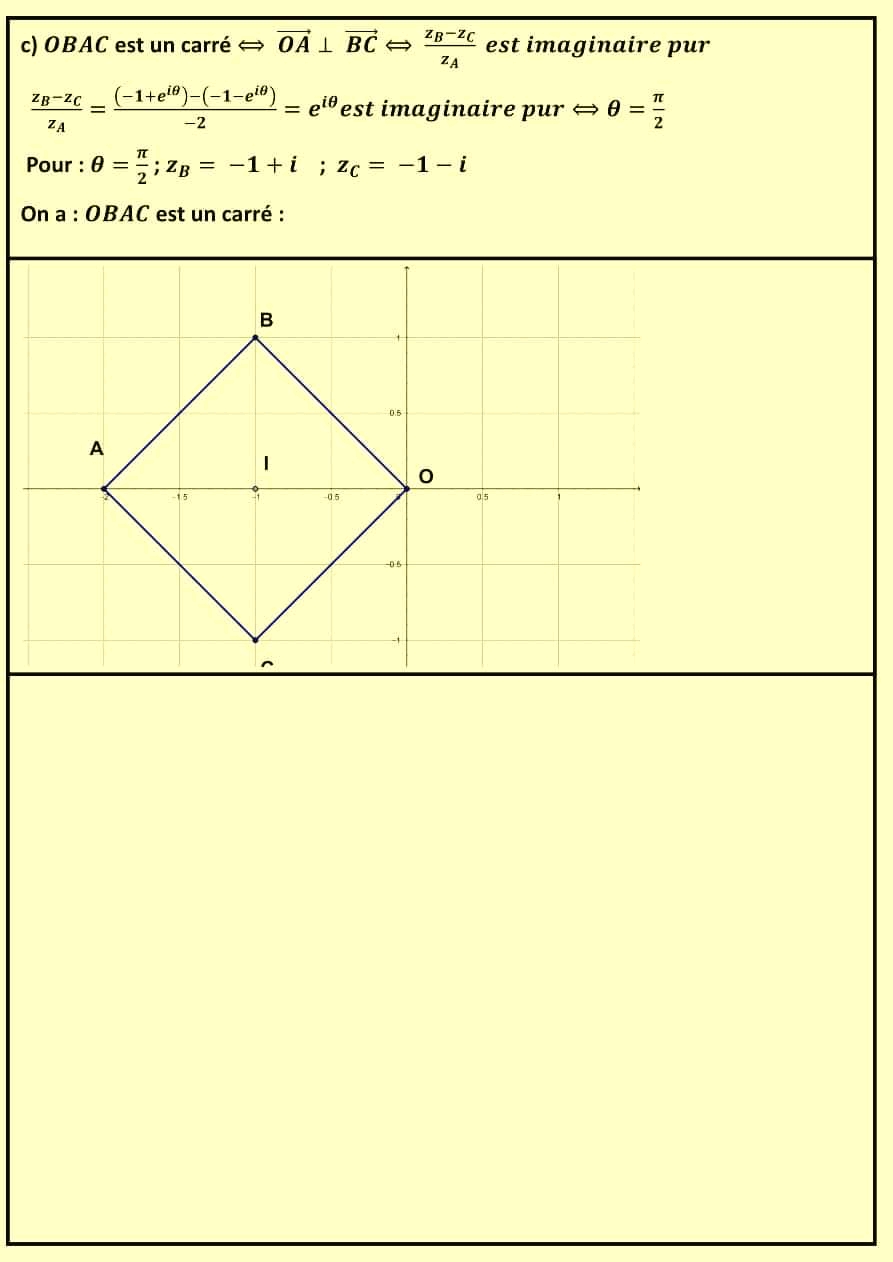 Bac Sc expérimentales Corrige complexe