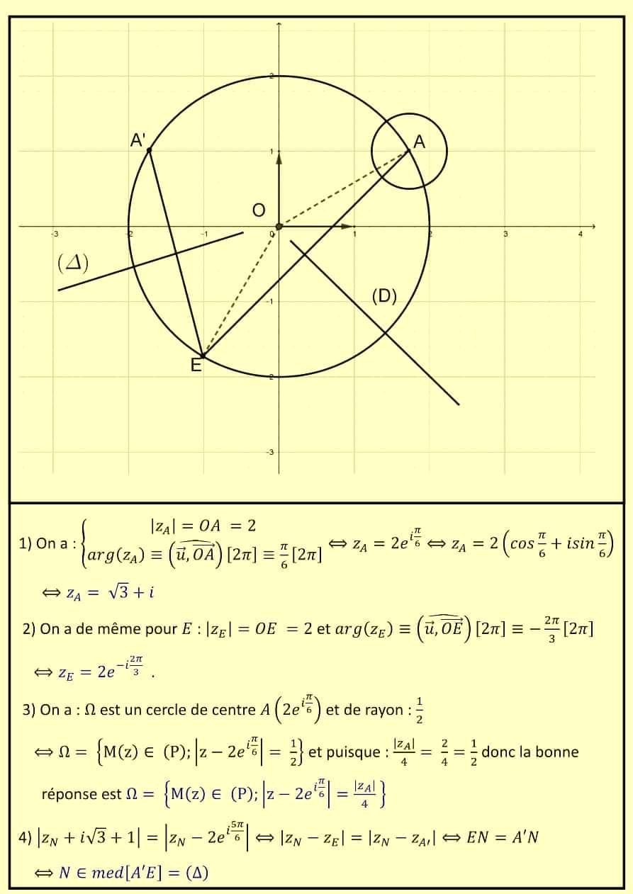 Bac Sc expérimentales Corrige complexe