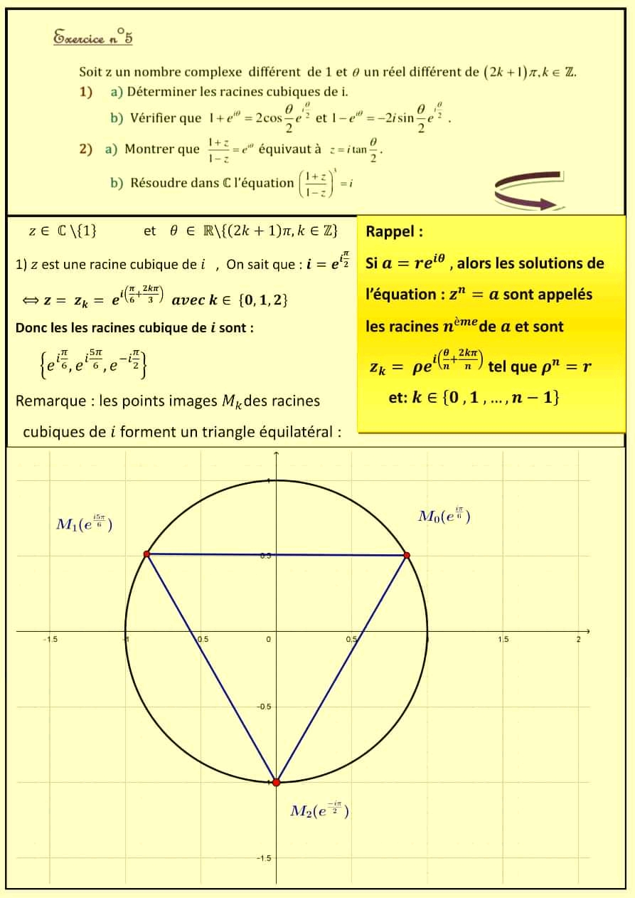 Bac Sc expérimentales Corrige complexe