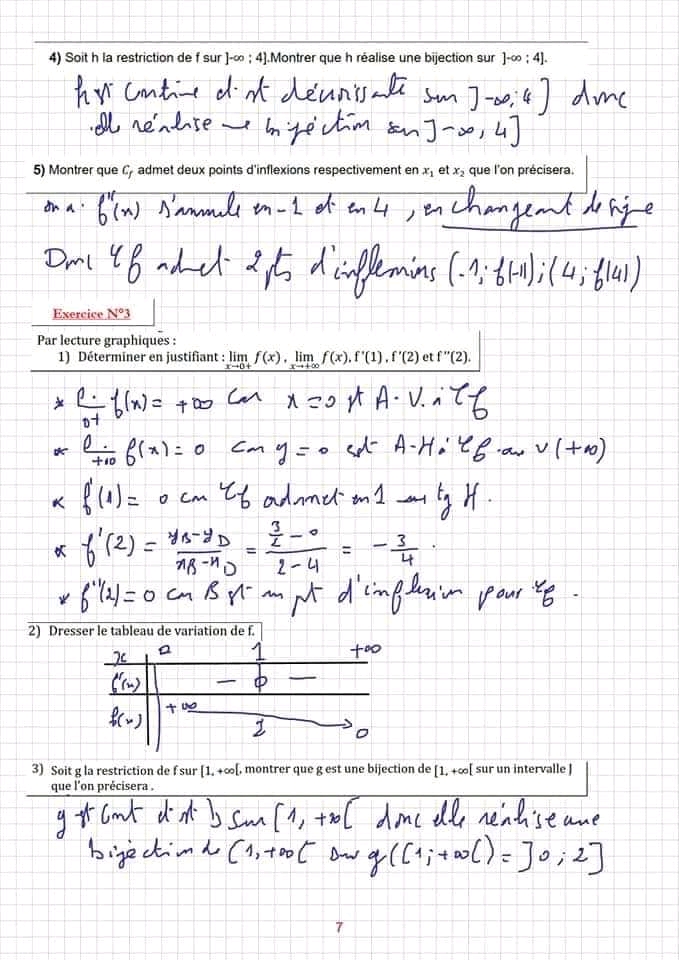 Bac Sc expérimentales Math Series d exercice avec correction math pour ...