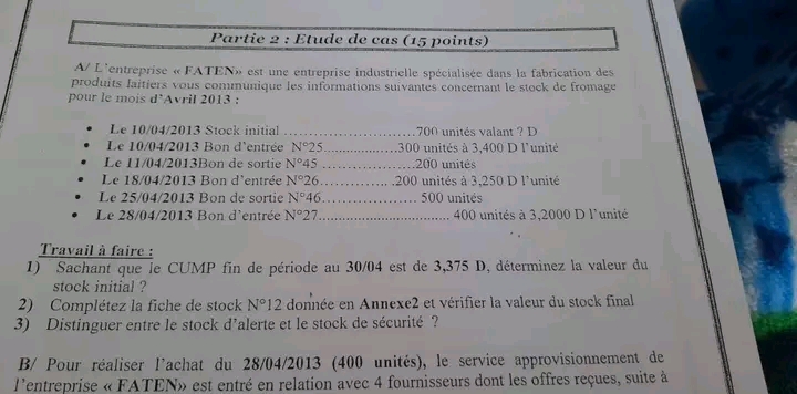 3 ème économie et gestion Gestion
