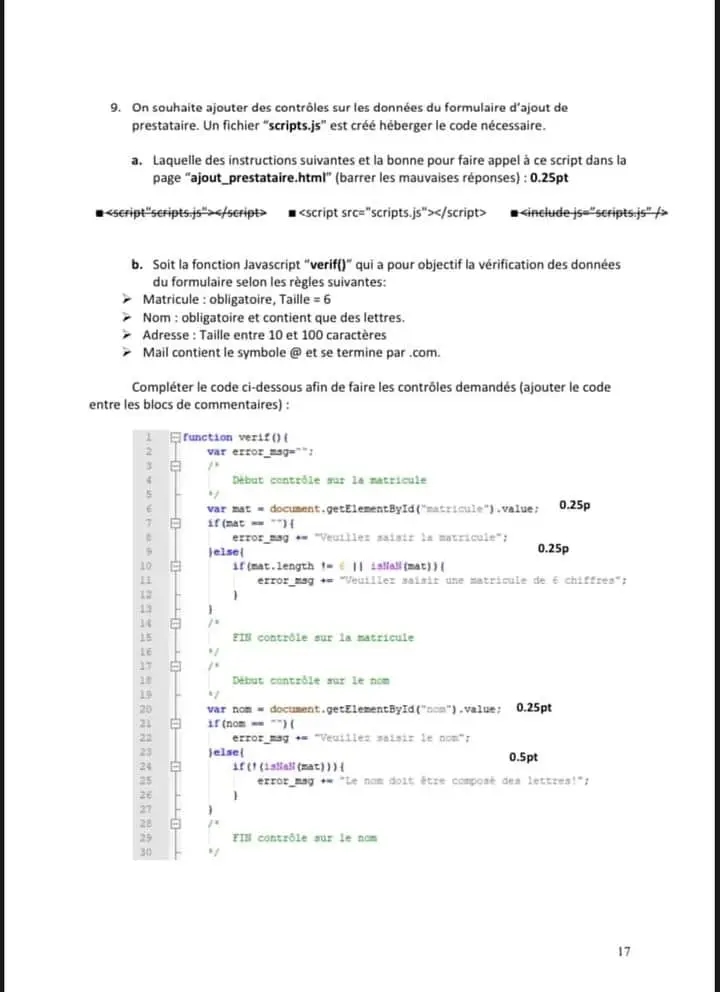 Bac Sc de l'informatique Base de données Matière : Informatique STI Section : informatique ...