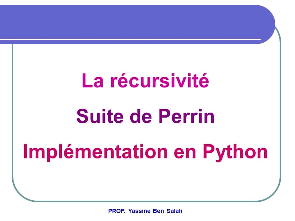 Bac Sc De Linformatique Algorithme Et Programmation La Récursivité Application Solution Tp