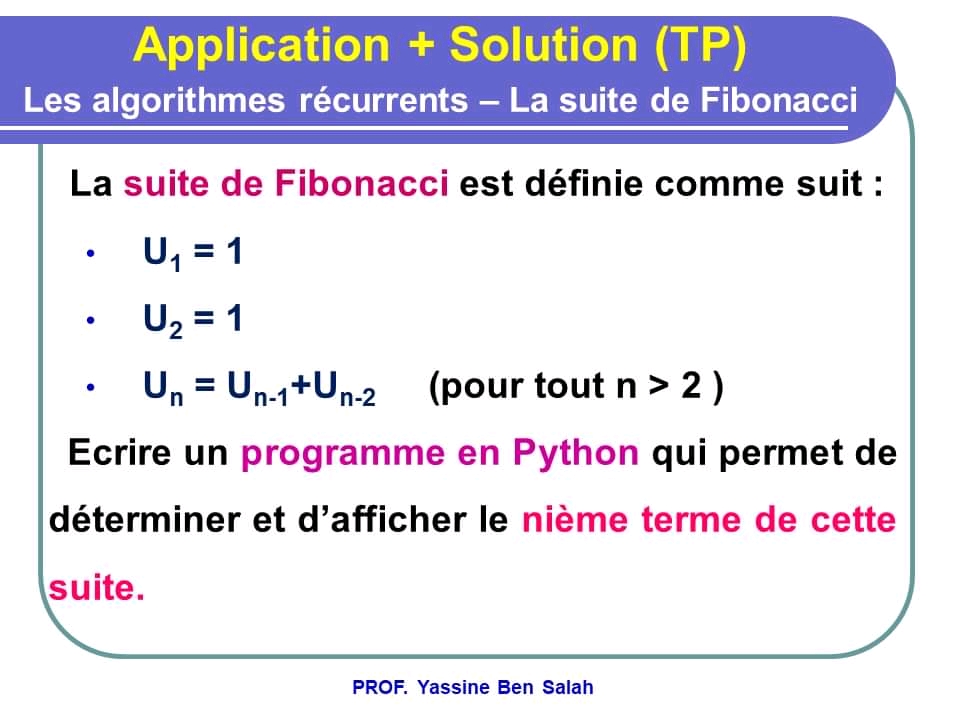 Bac Sc de l'informatique Algorithme et programmation Les #algorithmes # ...