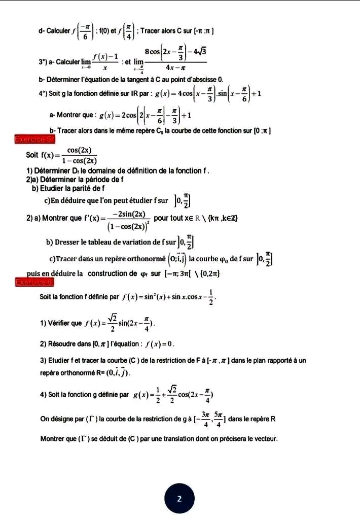 3 ème Mathématiques