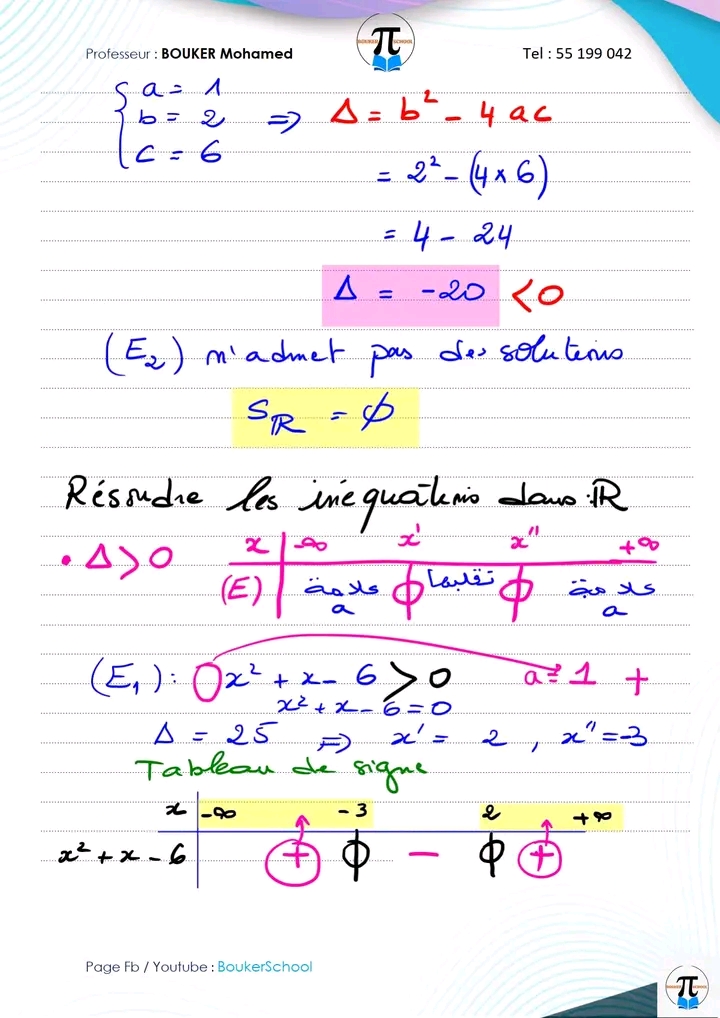 2 ème Sciences Math-PROBLÈMES DU PREMIER DEGRÉ ET PROBLÈMES DU SECOND
