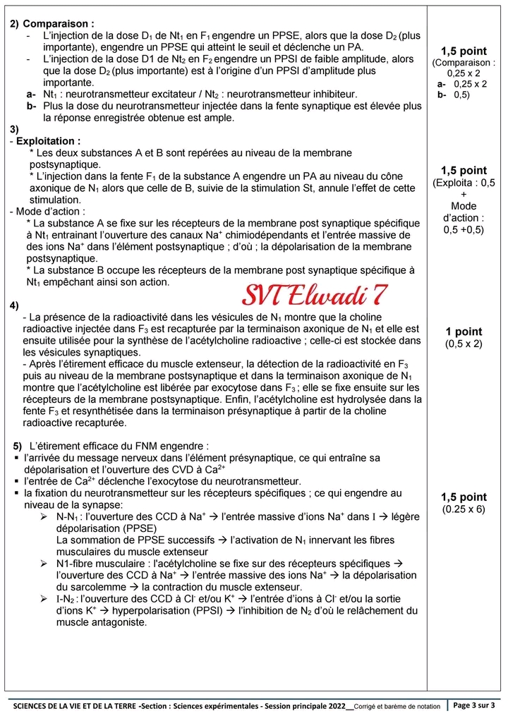 Bac Sc expérimentales Sciences SVT Bac SVT: Session principale 2022 + corrigé ( sc exp).