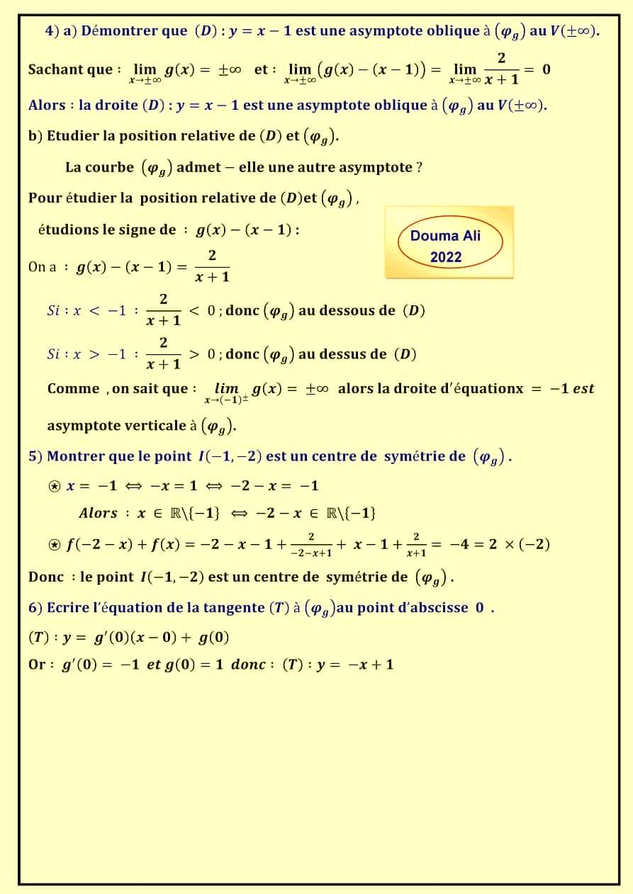 3 ème Sc expérimentales Math Exercives Math avec corriges