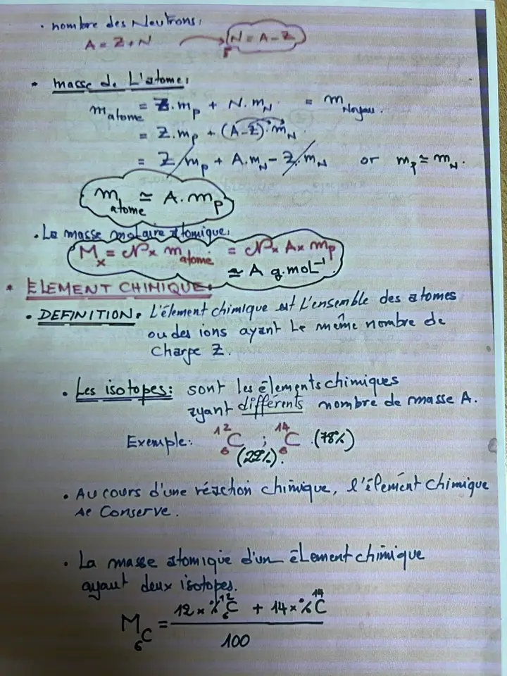 2 ème Sciences Physique Chapitre-1- La matière : L’atome