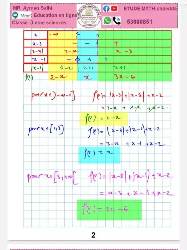 3 ème Mathématiques Math-