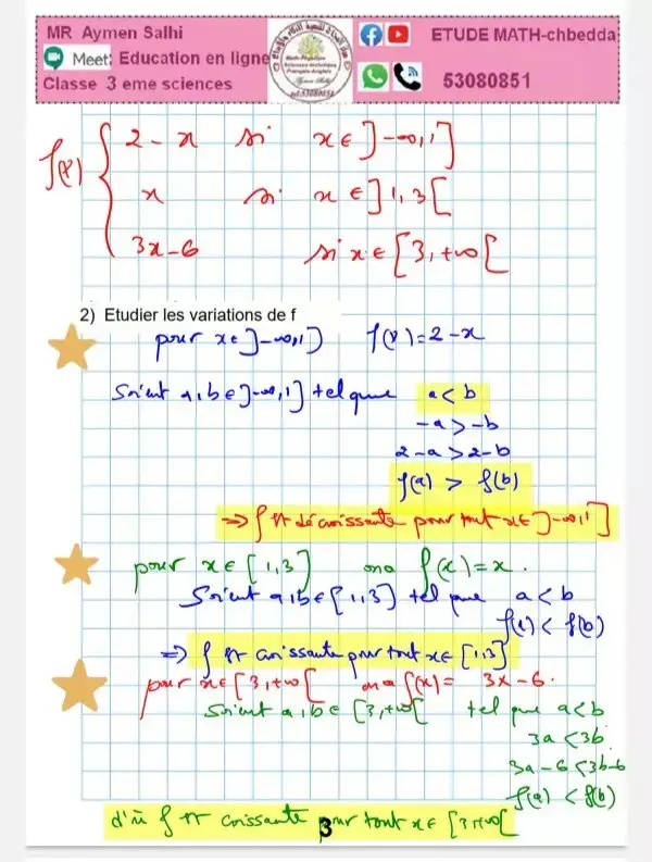 3 ème Mathématiques Math-