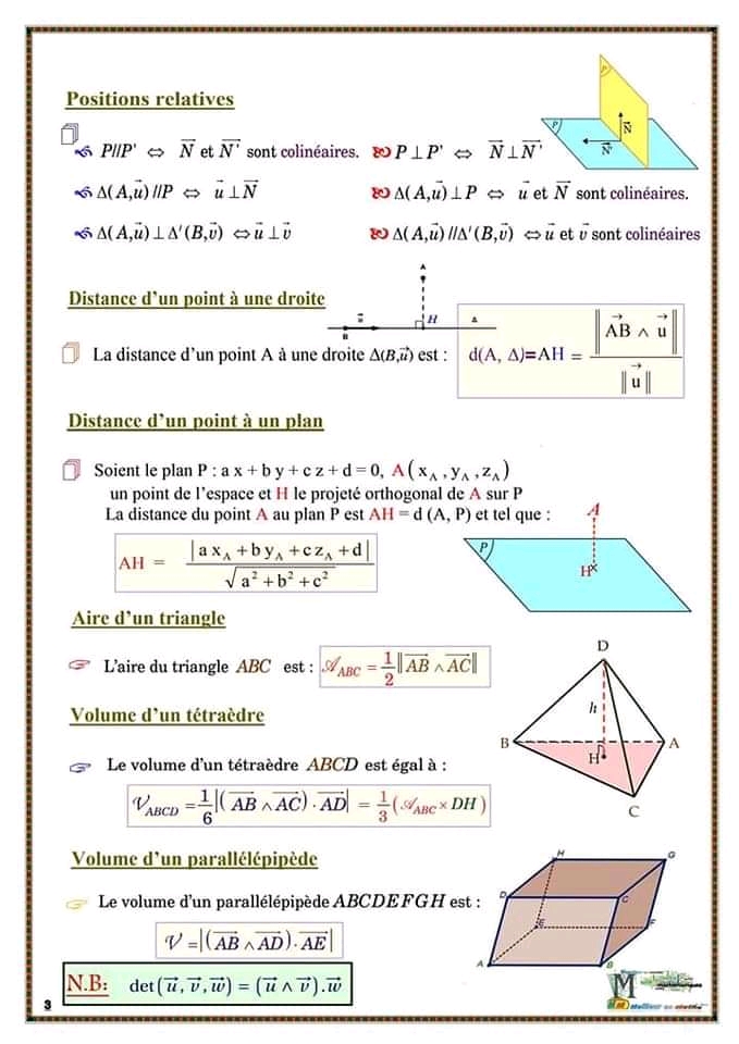 Bac math Math Géométrie dans l'espace Bac