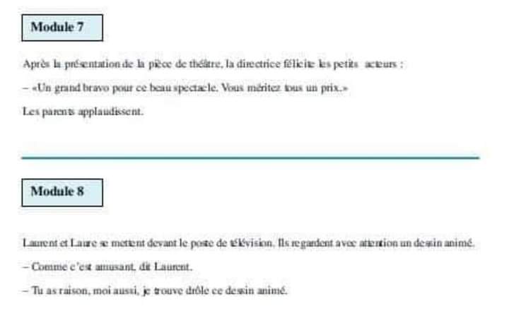 السنة الخامسة ابتدائي 5ème année modules 3/4/5/6/7/8 Dictée