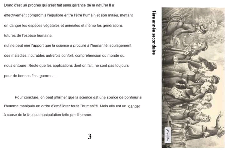 1ère année secondaire Français-Prodution écrite
