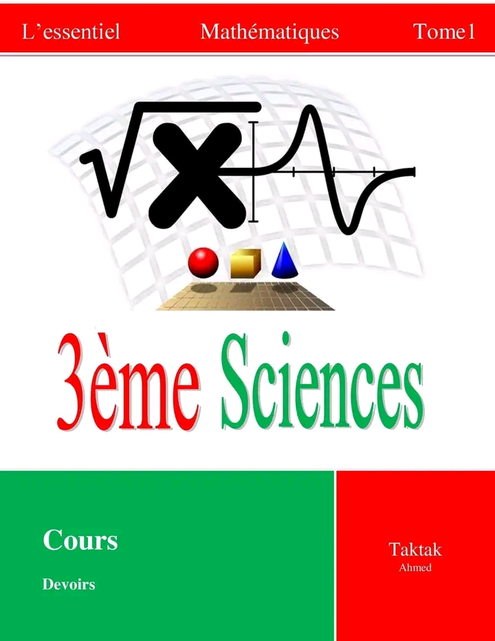 3 ème Sc expérimentales Math 3ème année sciences Mathématiques : cours ...