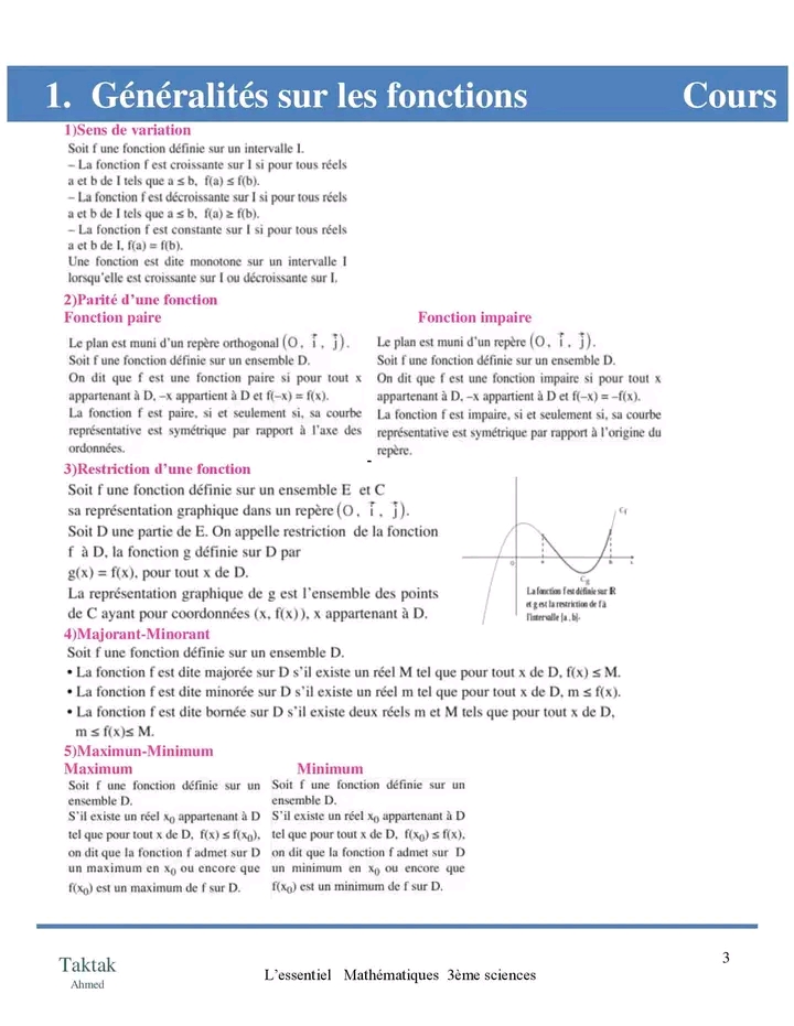 3 ème Sc expérimentales Math