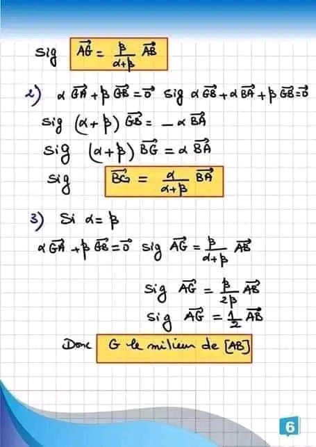 2 ème Sciences Math Barycentre 2èmeSc