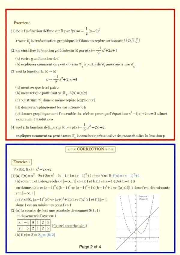 2 ème Sciences Math-