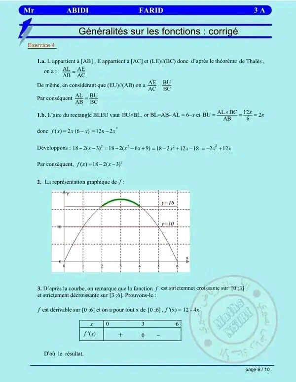 3 ème Mathématiques