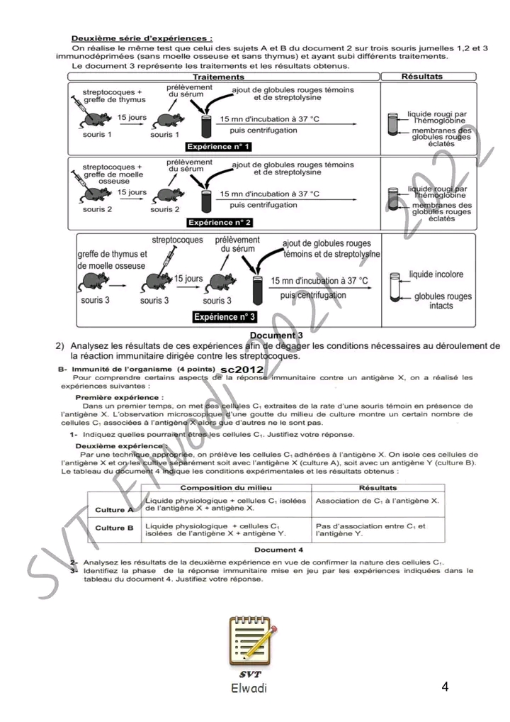 Bac Sc expérimentales Sciences SVT-concours Bac