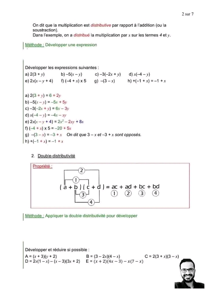 1ère année secondaire Math-Activité algébrique