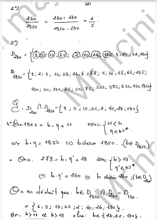 1ère année secondaire Math série d'exercice concernant Activités ...
