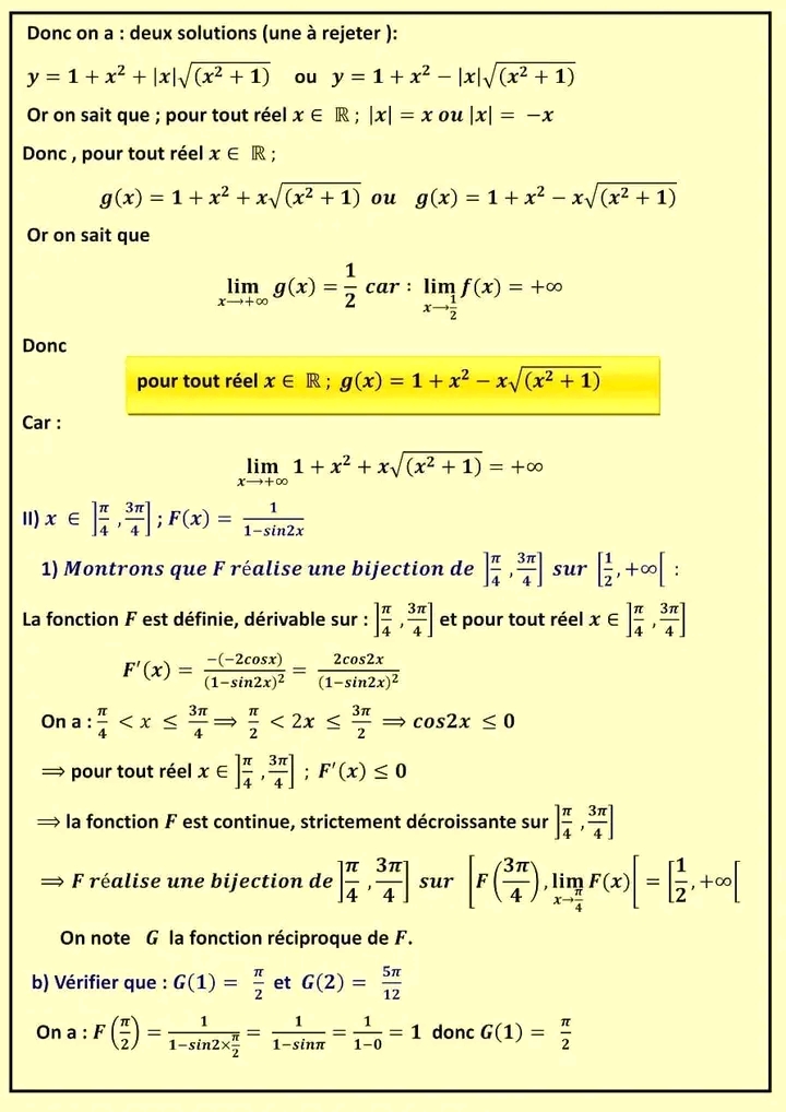 Bac math Math Une correction #étude\_de\_fonction #fonction\_composée # ...