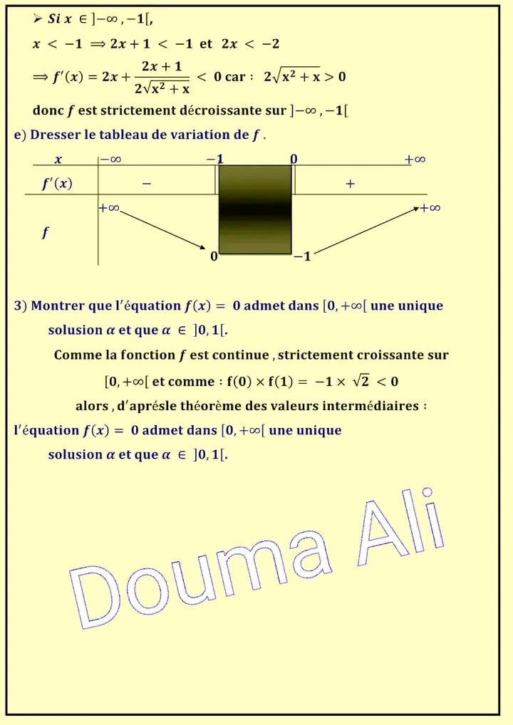 Bac Sc expérimentales Math 4ème Sciences