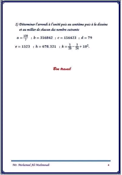 1ère année secondaire Math Activités numériques1