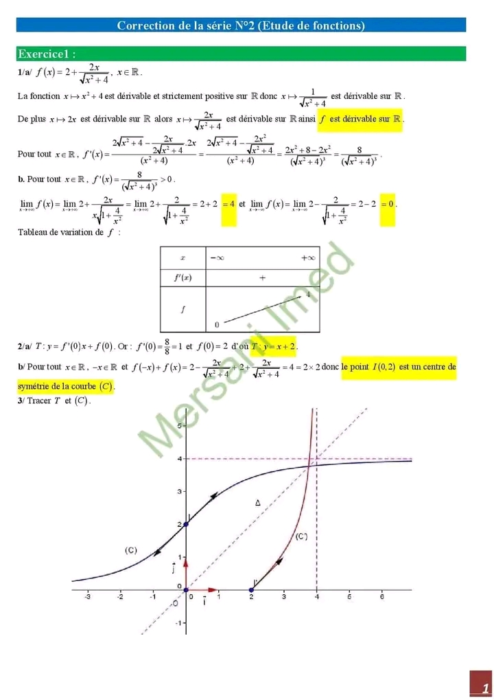 Bac Sc expérimentales Math