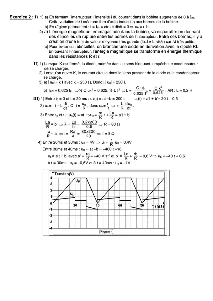 Bac math Physique Devoir de contrôle n1 physique avec corrections lycée ...