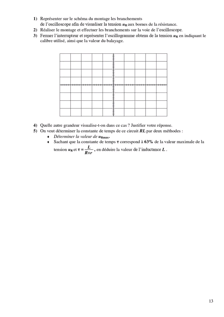 Bac math Physique COURS BOBINE DIPOLE RL , Bac